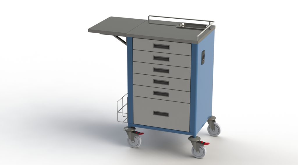 15-30 Unit Medication Trolley | Safety and Mobility