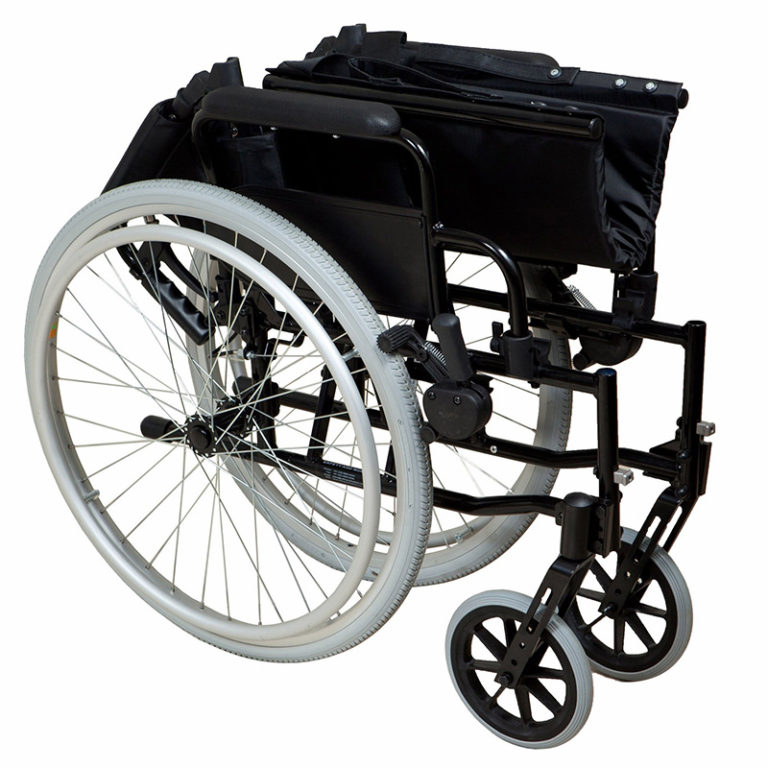 Lightweight Self-Propelled Wheelchair Black Frame | Safety and Mobility