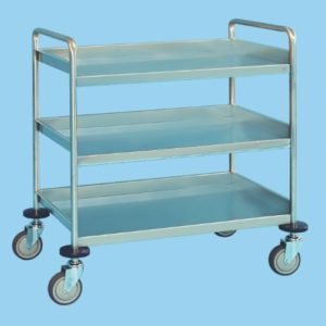 Service Trolley With Three Shelves | Safety and Mobility